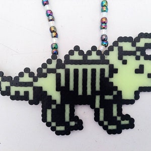 Custom Dinosaur Squad Kandi Perler Necklace - Etsy