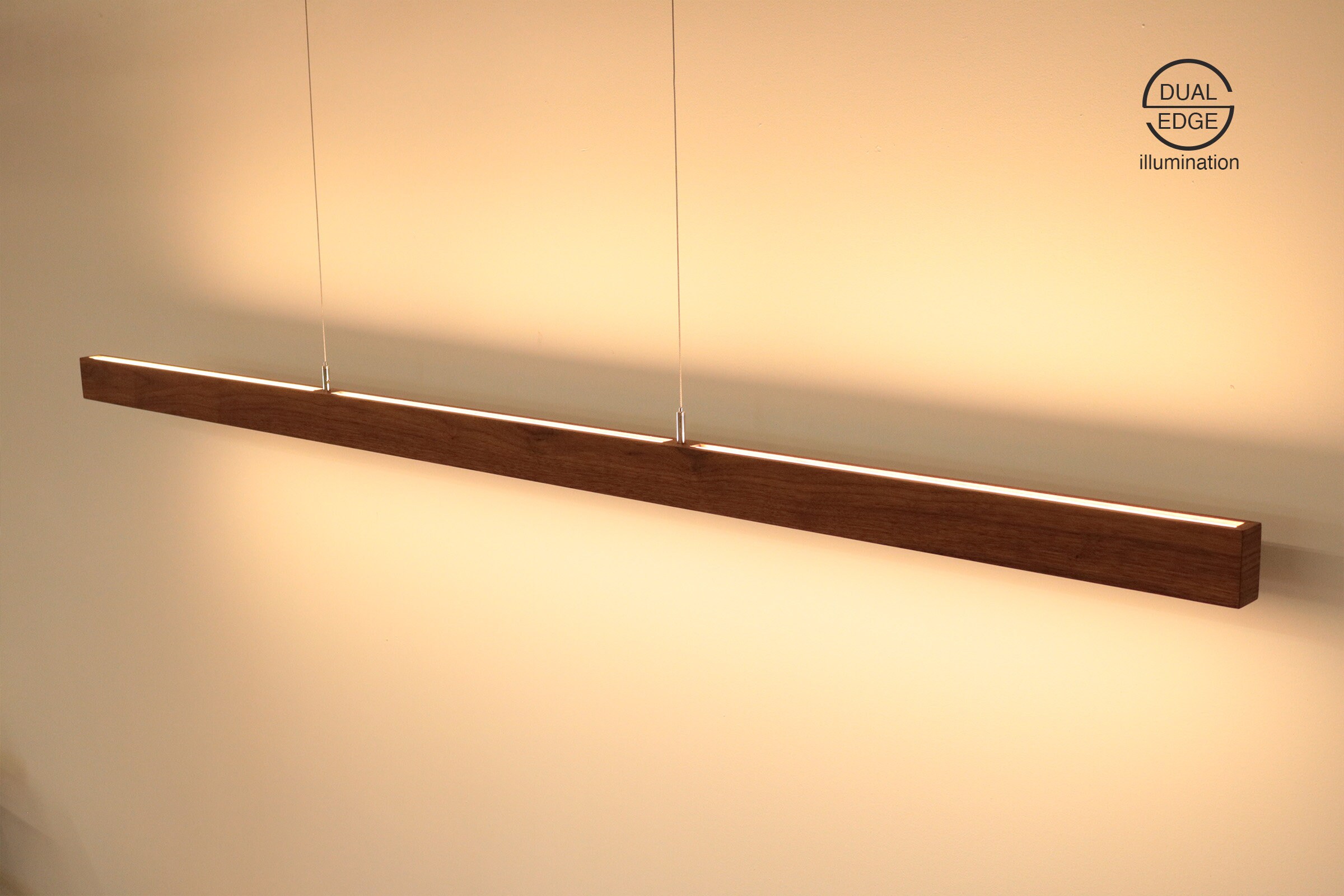 Dual-edge Linear Suspension LED Pendant Light - Etsy