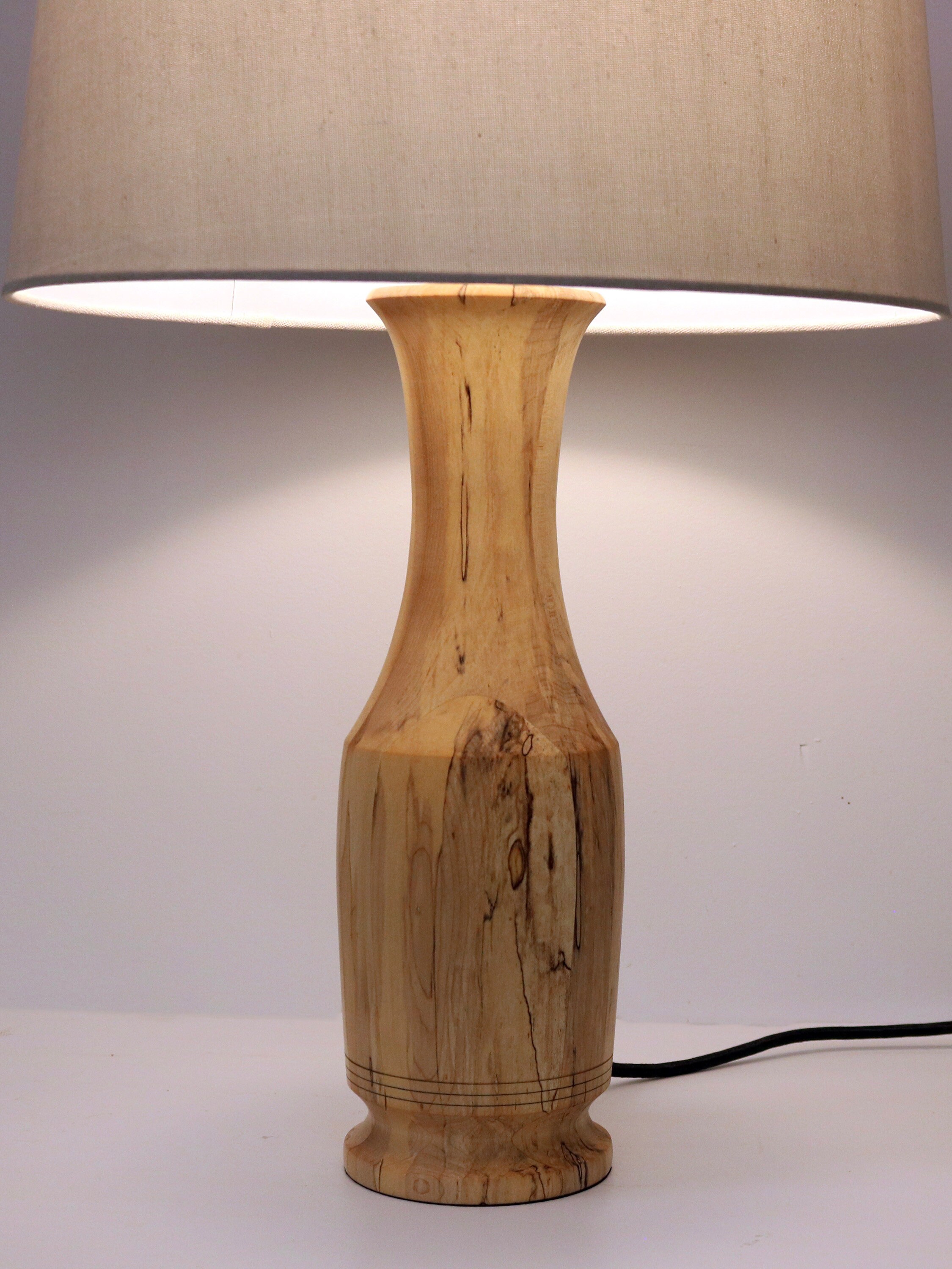 Spalted Maple Table Lamp | Mid Century Modern Light Fixture - Etsy
