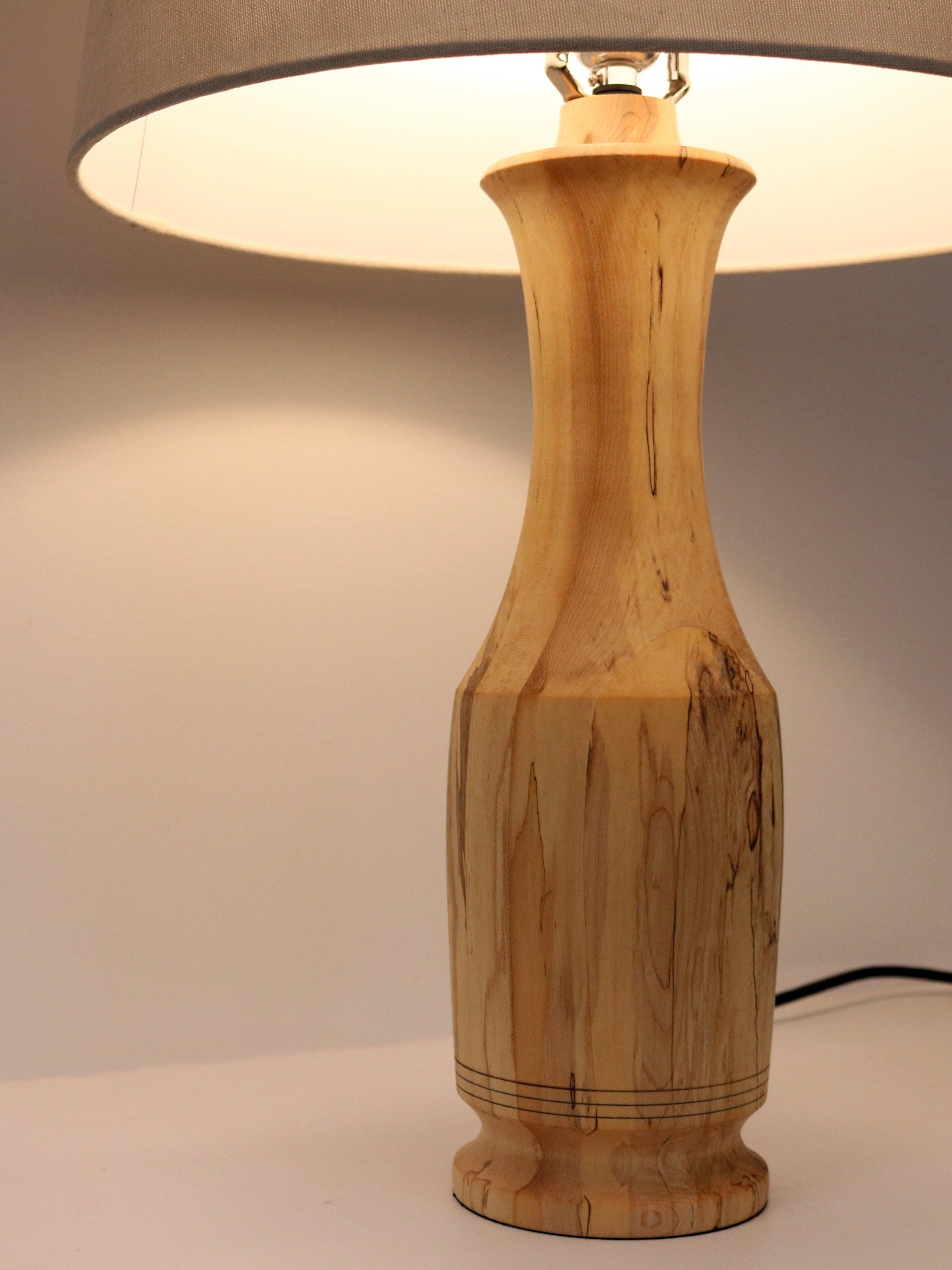 Spalted Maple Table Lamp | Mid Century Modern Light Fixture - Etsy
