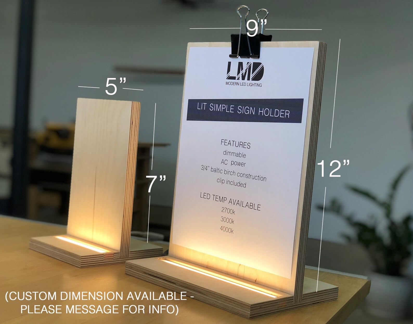 LIT Simple Wood Sign Holder | Etsy