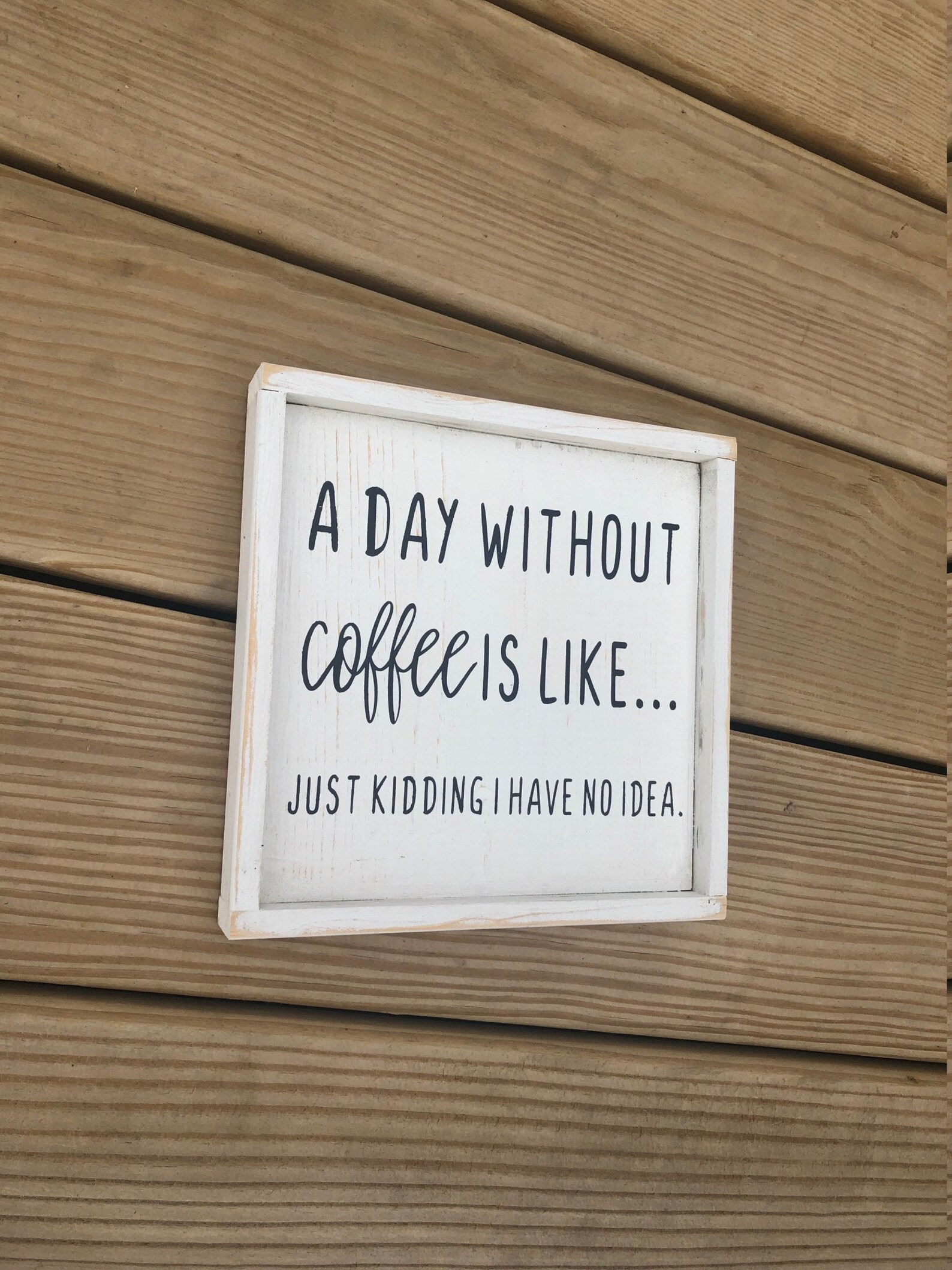 A Day Without Coffee Sign - Framed Sign - Coffee Bar Sign - Coffee ...