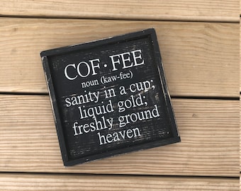 A Day Without Coffee Sign - Framed Sign - Coffee Bar Sign - Coffee ...