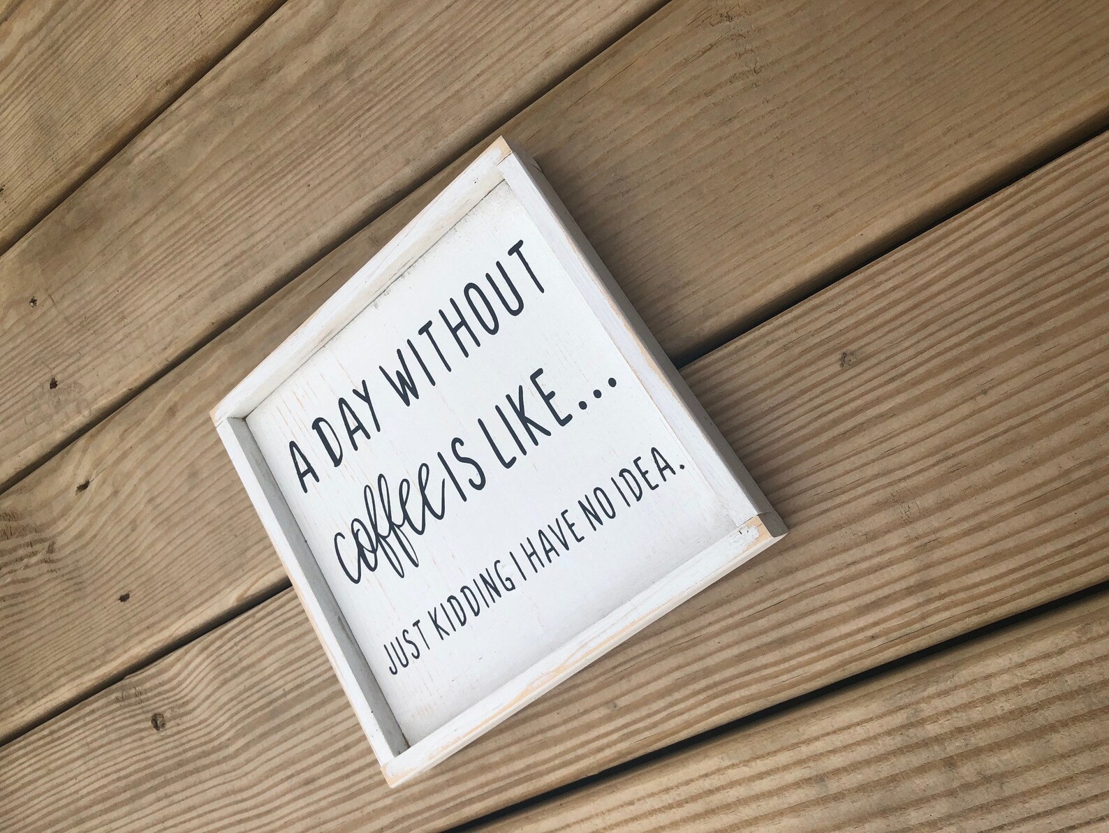 A Day Without Coffee Sign - Framed Sign - Coffee Bar Sign - Coffee ...