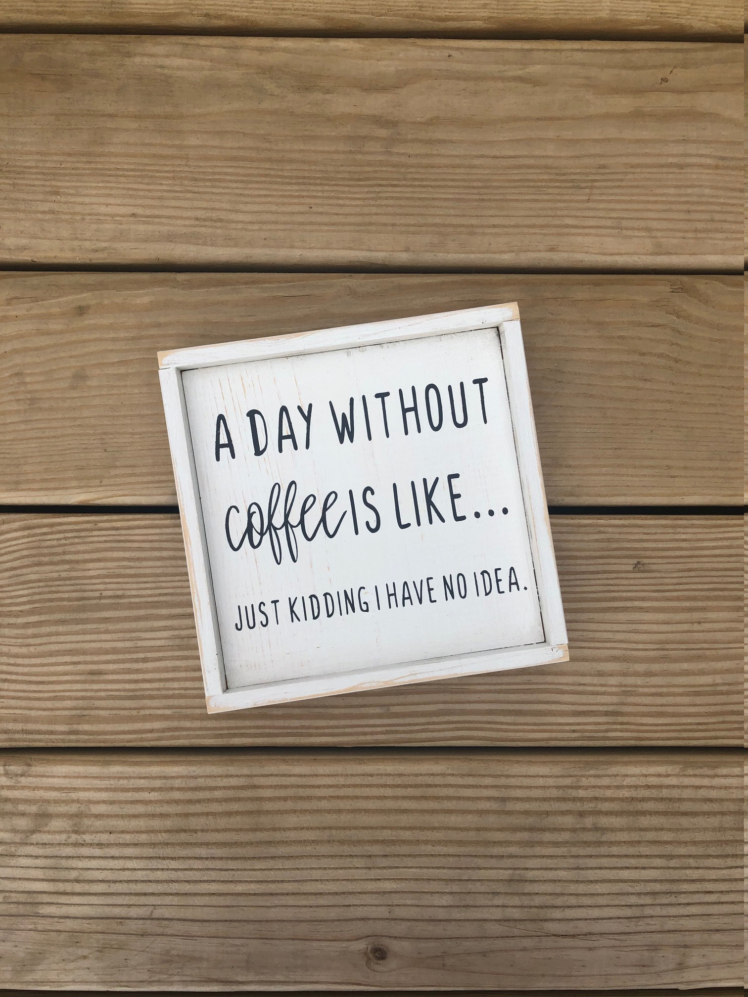 A Day Without Coffee Sign - Framed Sign - Coffee Bar Sign - Coffee ...