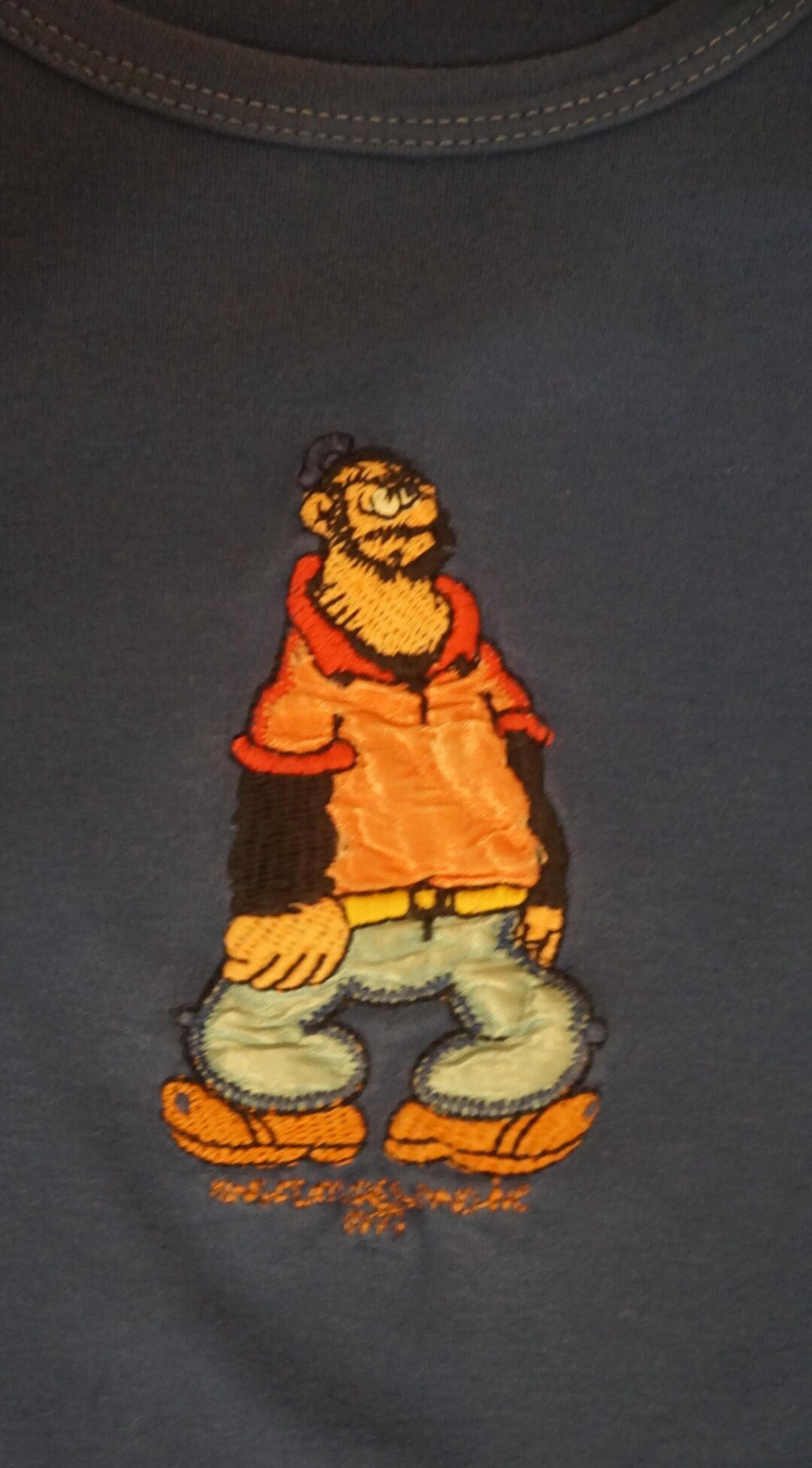 Vintage, Bluto TM, Applique, Sewn on Patch, Shirt, Small Tee, Cartoon ...