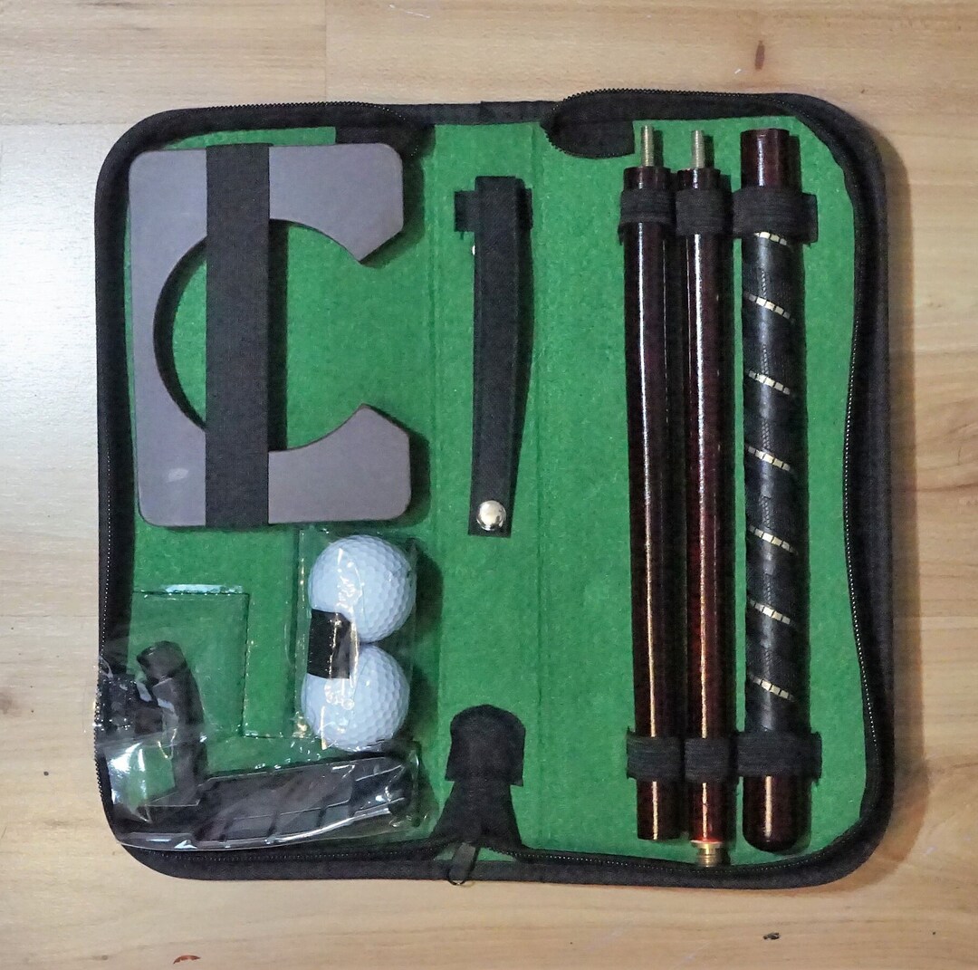 Golf Putting Practice Kit Portable, Zipped Case, Golf Gift, Office Gift ...