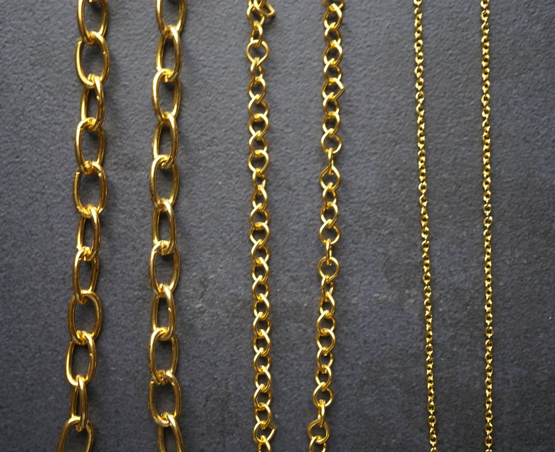 Eslabón de cable surtido de más de 10 pies, chapado en oro, cadena ...