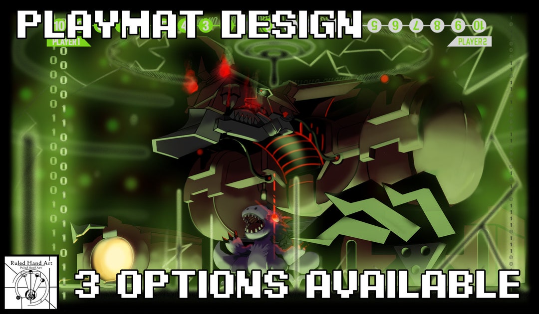 Chaosdramon X & Dorumon Style Playmat Design Digimon Card Game - Etsy