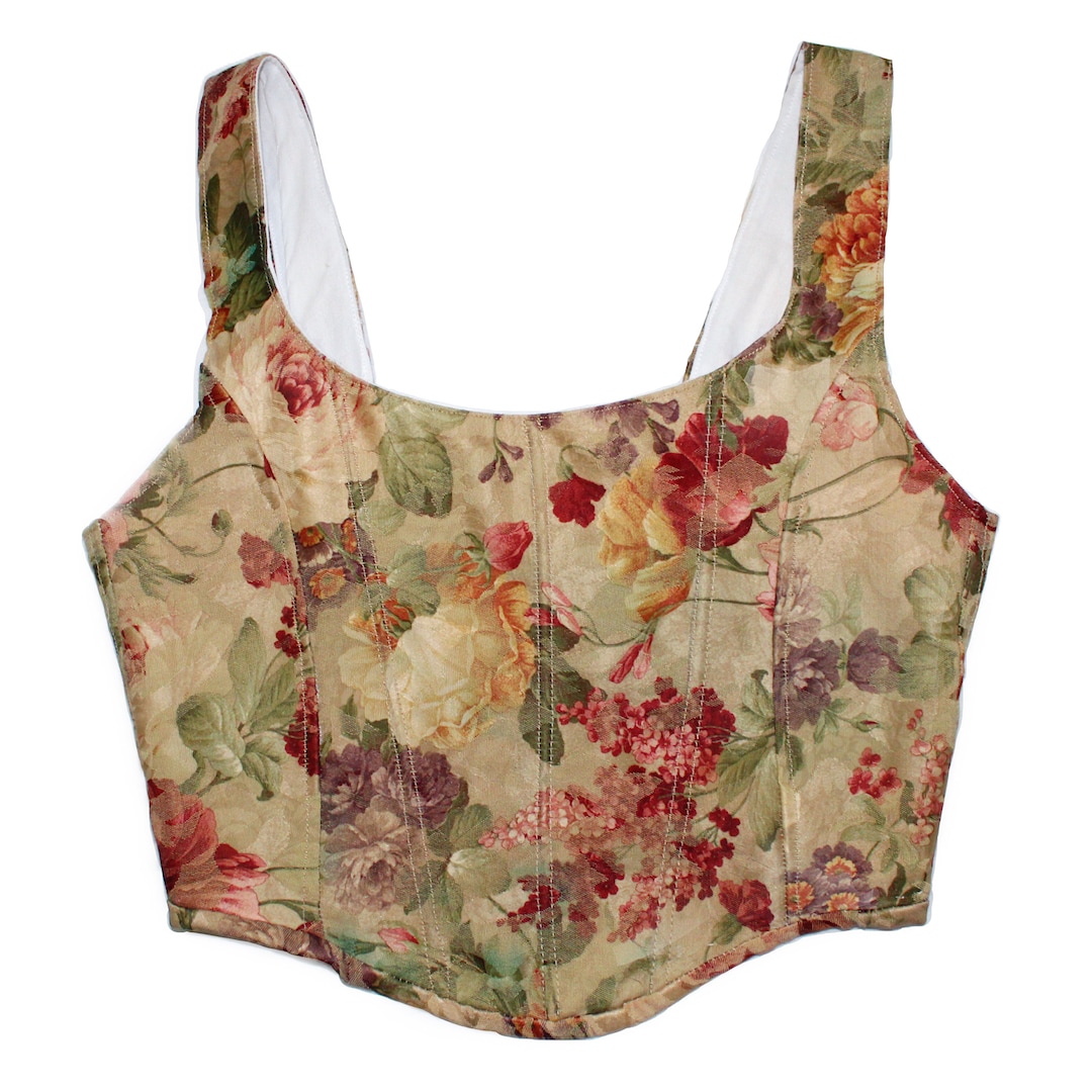 Handmade Corset Top Made Using Vintage Recycled Materials - Etsy