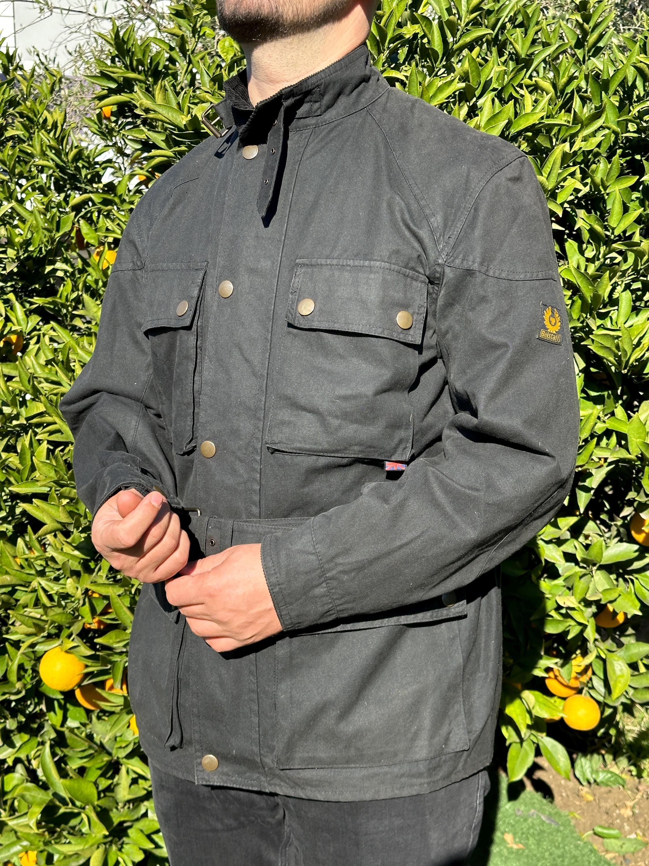 Belstaff Waxed Field Jacket Motorcycle Weatherproof Biker Rider Size M ...