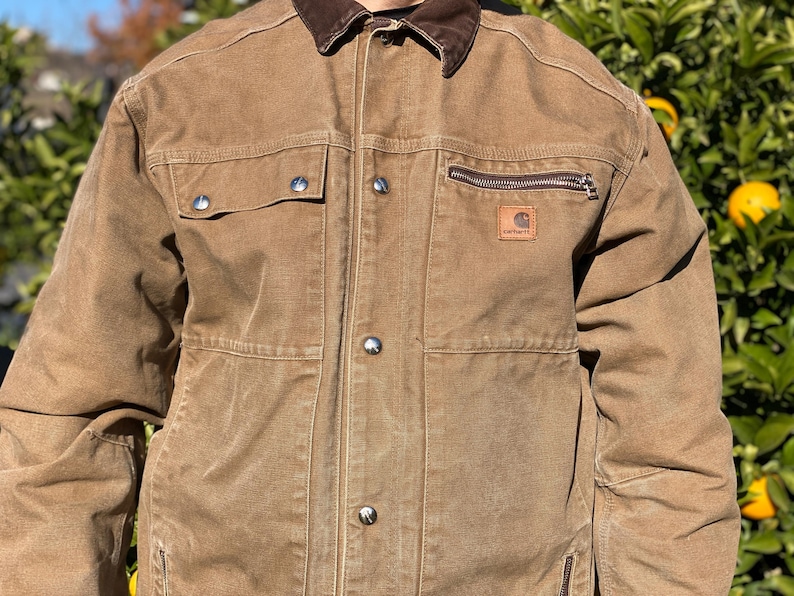 Detroit Carhartt J285 FRB Jacket Blanket Flannel Corduroy Swing Vintage Size XL - Etsy