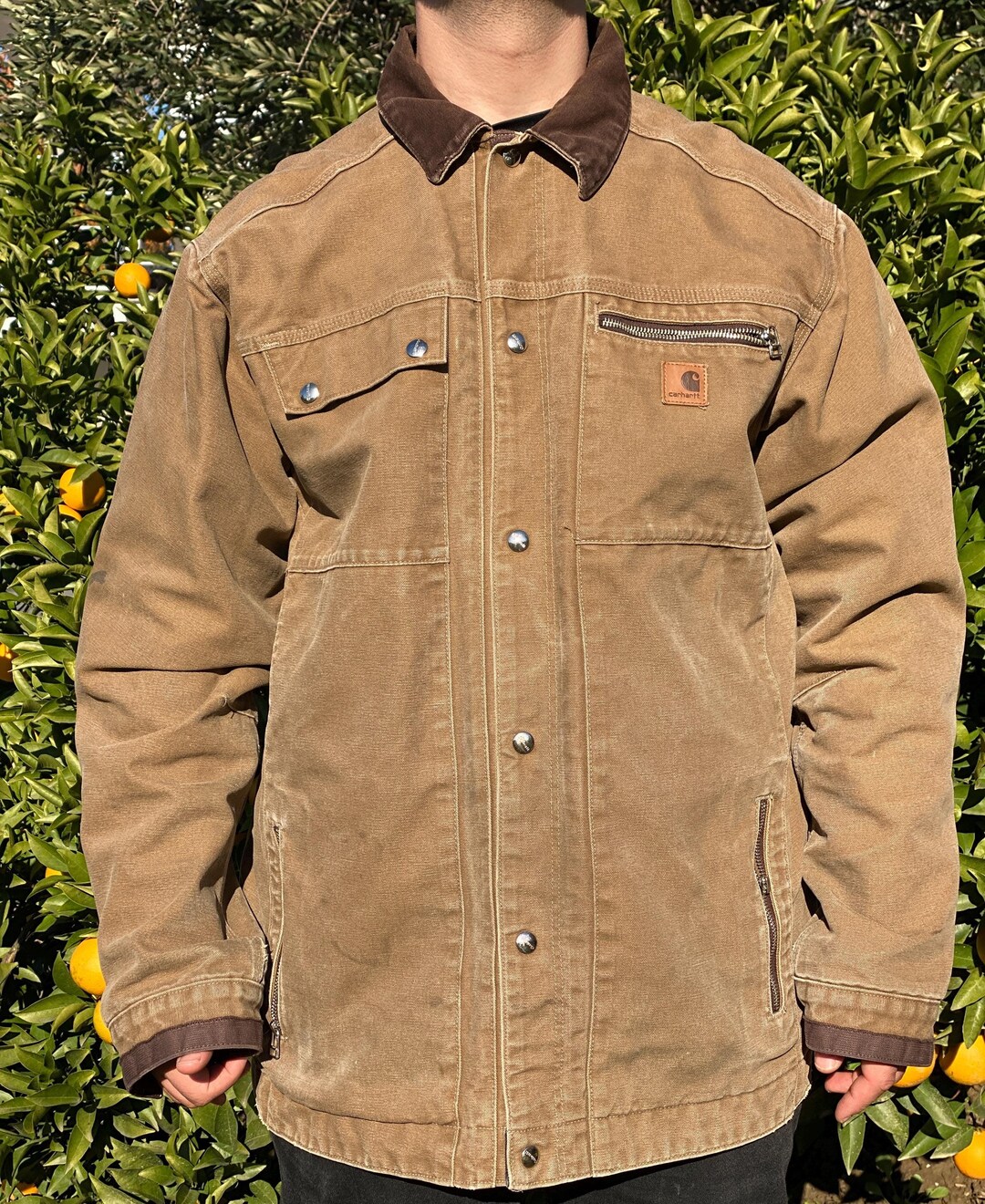 Detroit Carhartt J285 FRB Jacket Blanket Flannel Corduroy Swing Vintage ...