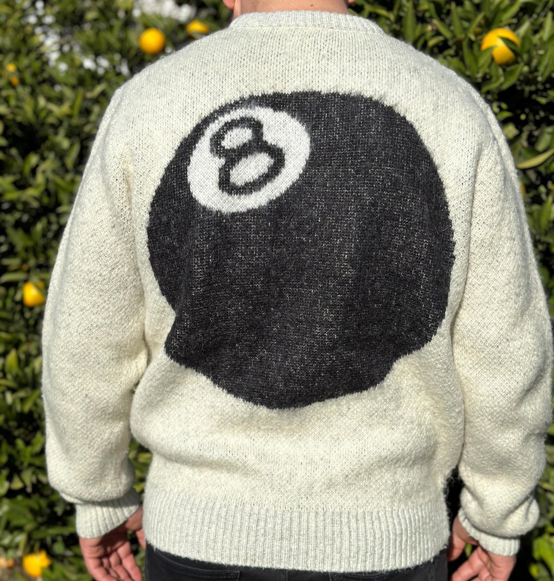 Archive Vintage Stussy Knit 8 Ball Collectio Pullover Mohair Sweater ...