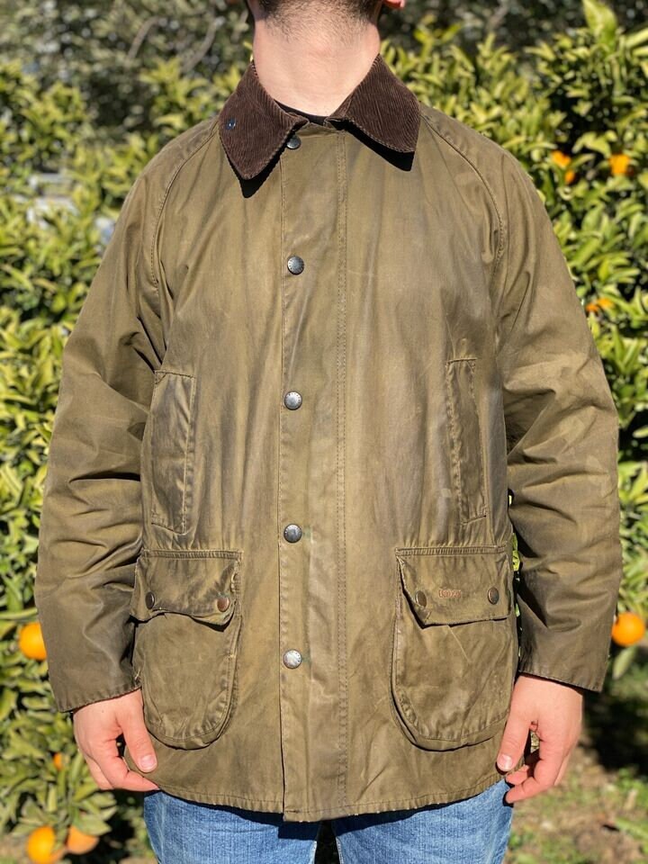 Classic Bedal Barbour Wax Light Jacket Bomber Weatherproof C42 107 Cm L ...