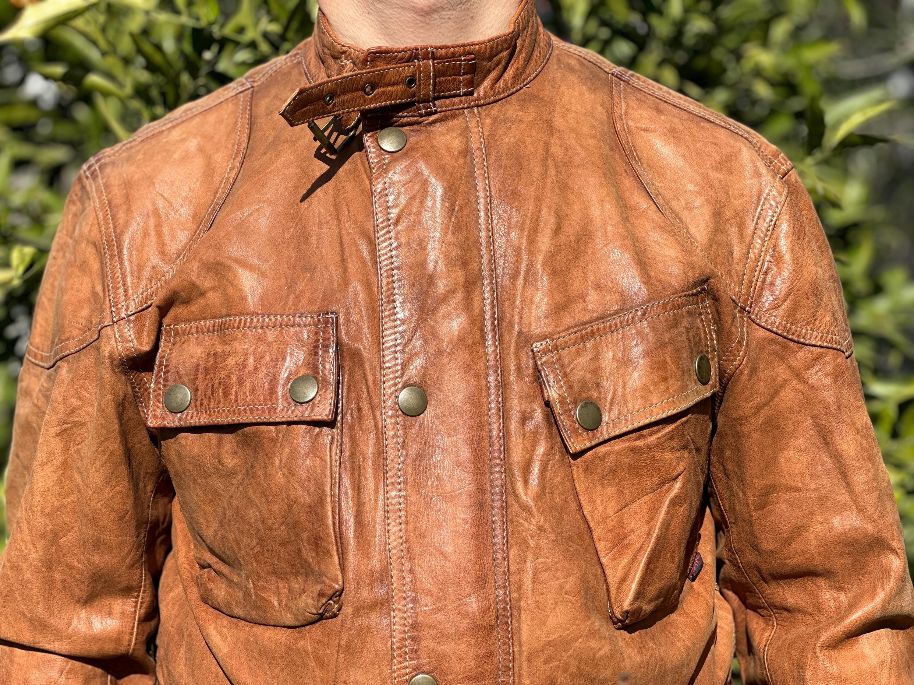 Belstaff Panther 1966 Motorcycle Biker Leather David Beckham Rider Size ...