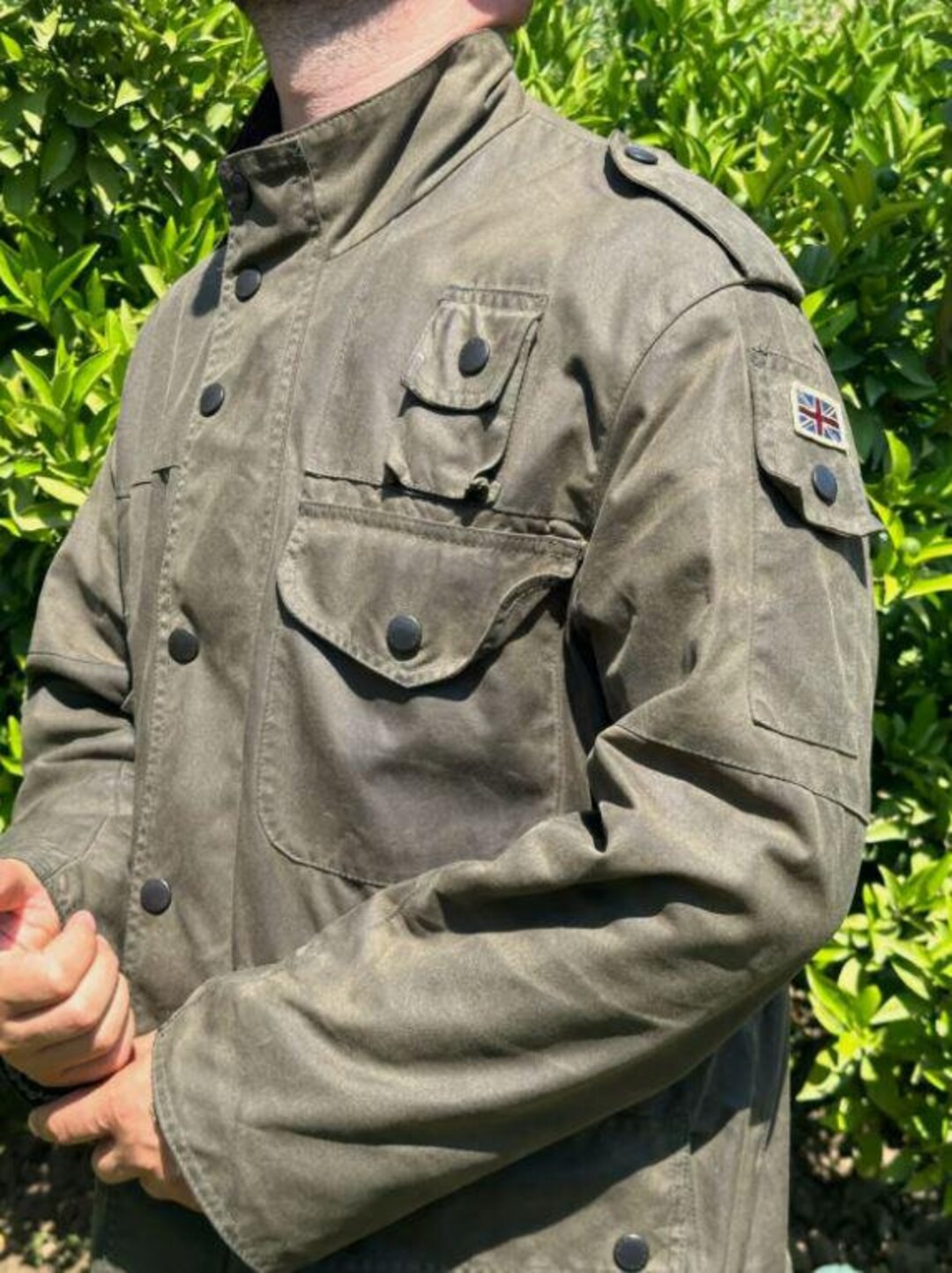 Barbour Cowan Commando Wax Jacket Coat Weatherproof Green Size C42 107 ...