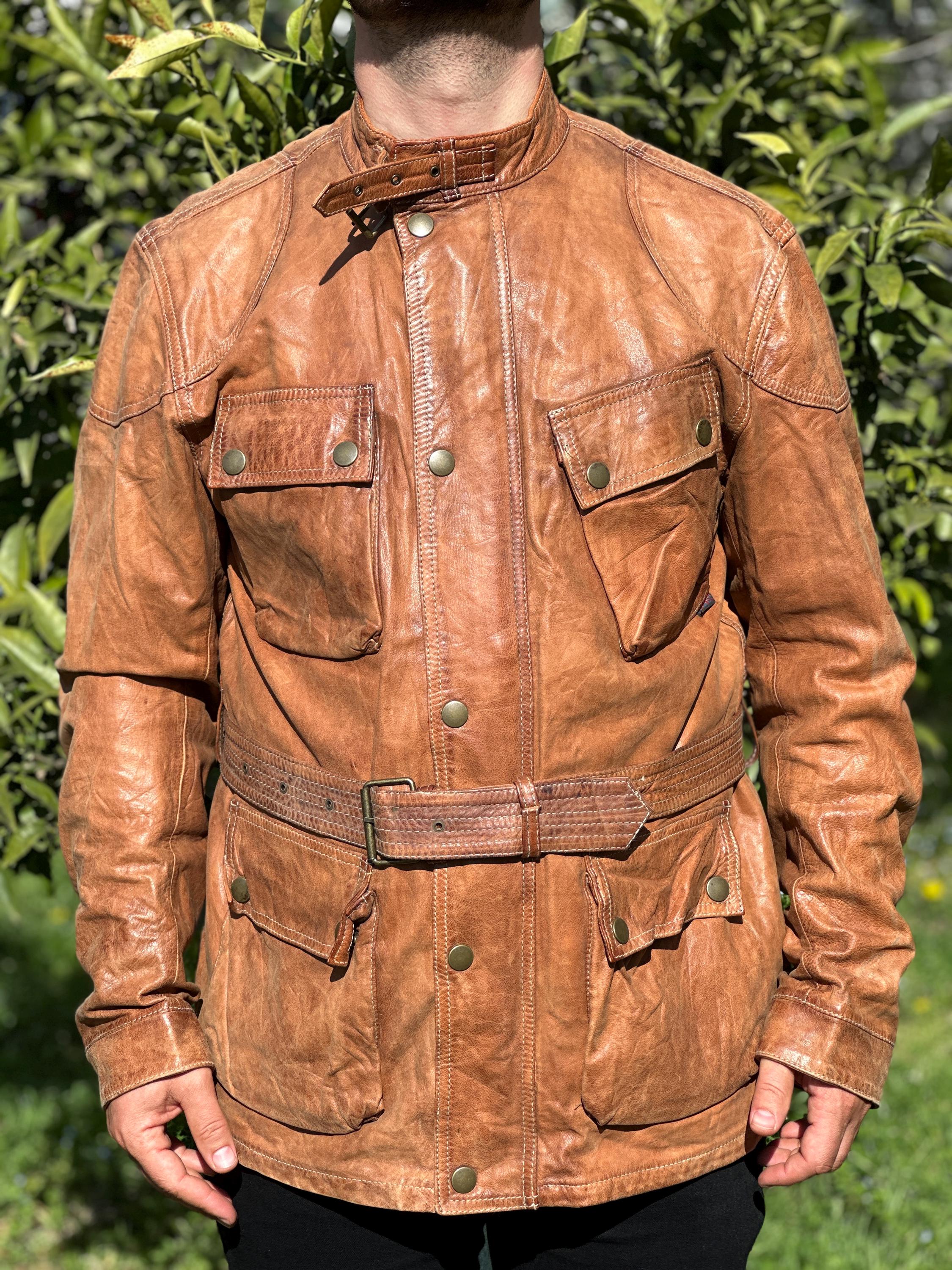 Belstaff Panther 1966 Motorcycle Biker Leather David Beckham Rider Size ...