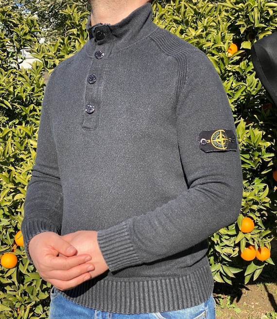 vintage faded Stone Island Rare Corrosion Chunky Knit… - Gem