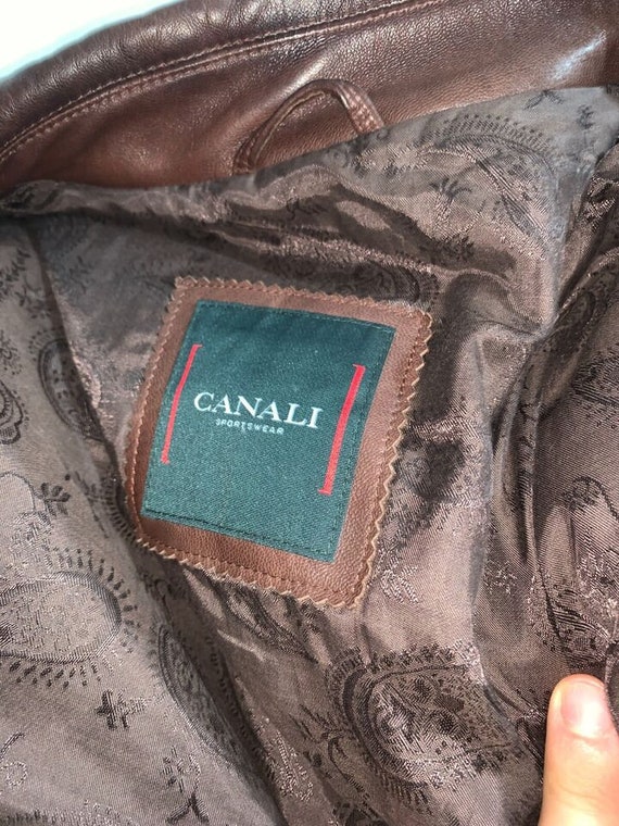 Canali Leather Limited Trench Coat Jacket Long Parka … - Gem