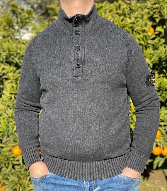 vintage faded Stone Island Rare Corrosion Chunky Knit… - Gem