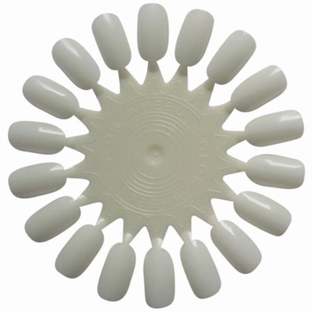 10 or 20 Pcs Ivory-white Acrylic Wheel False Nail Art Tips Practice ...