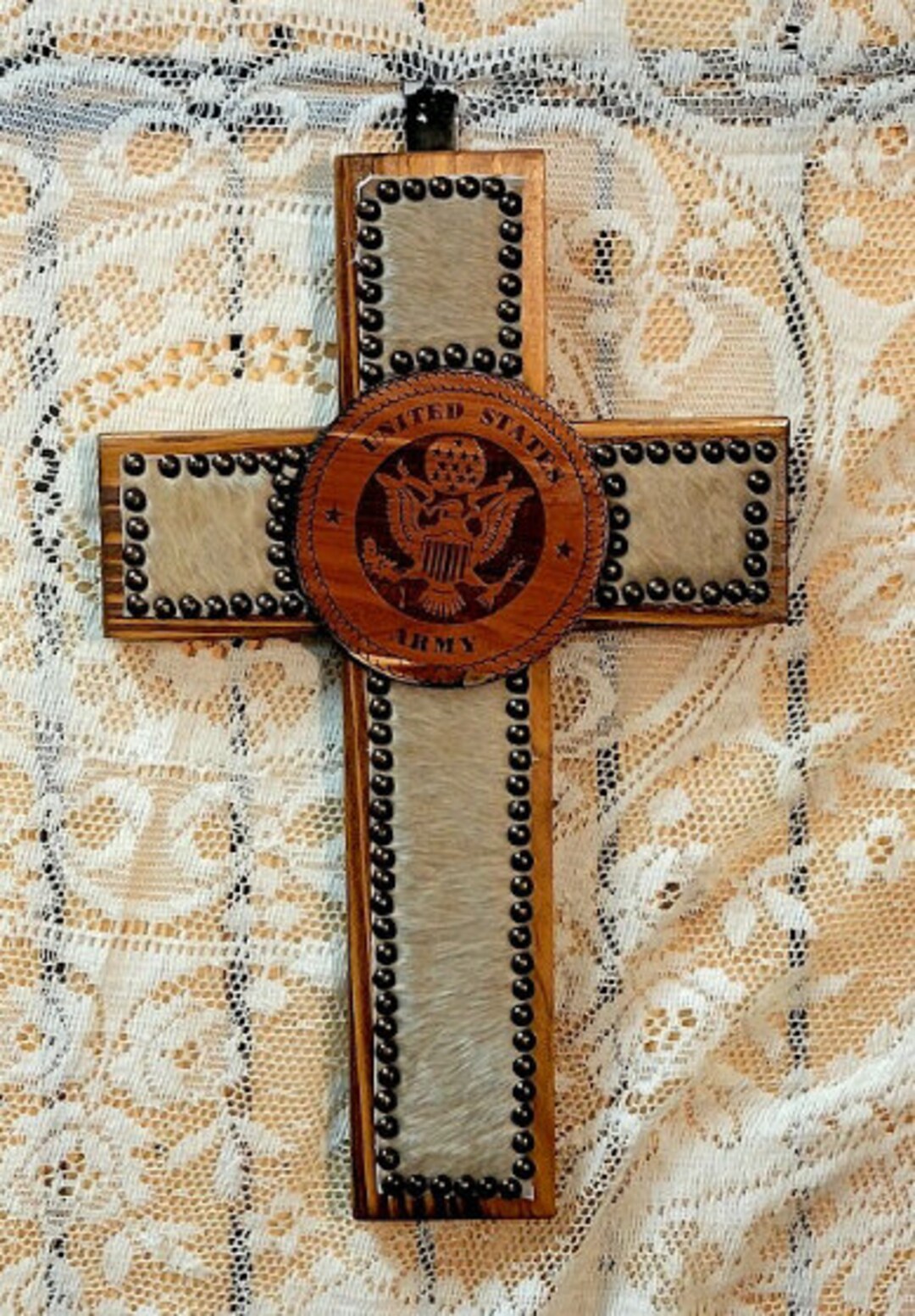 Army Cowhide Cross - Etsy