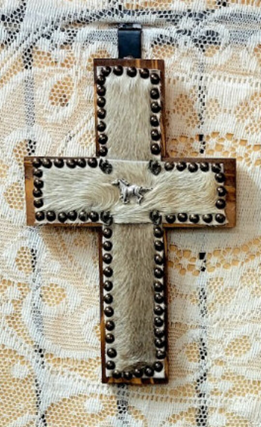 Cowhide Horse Cross - Etsy
