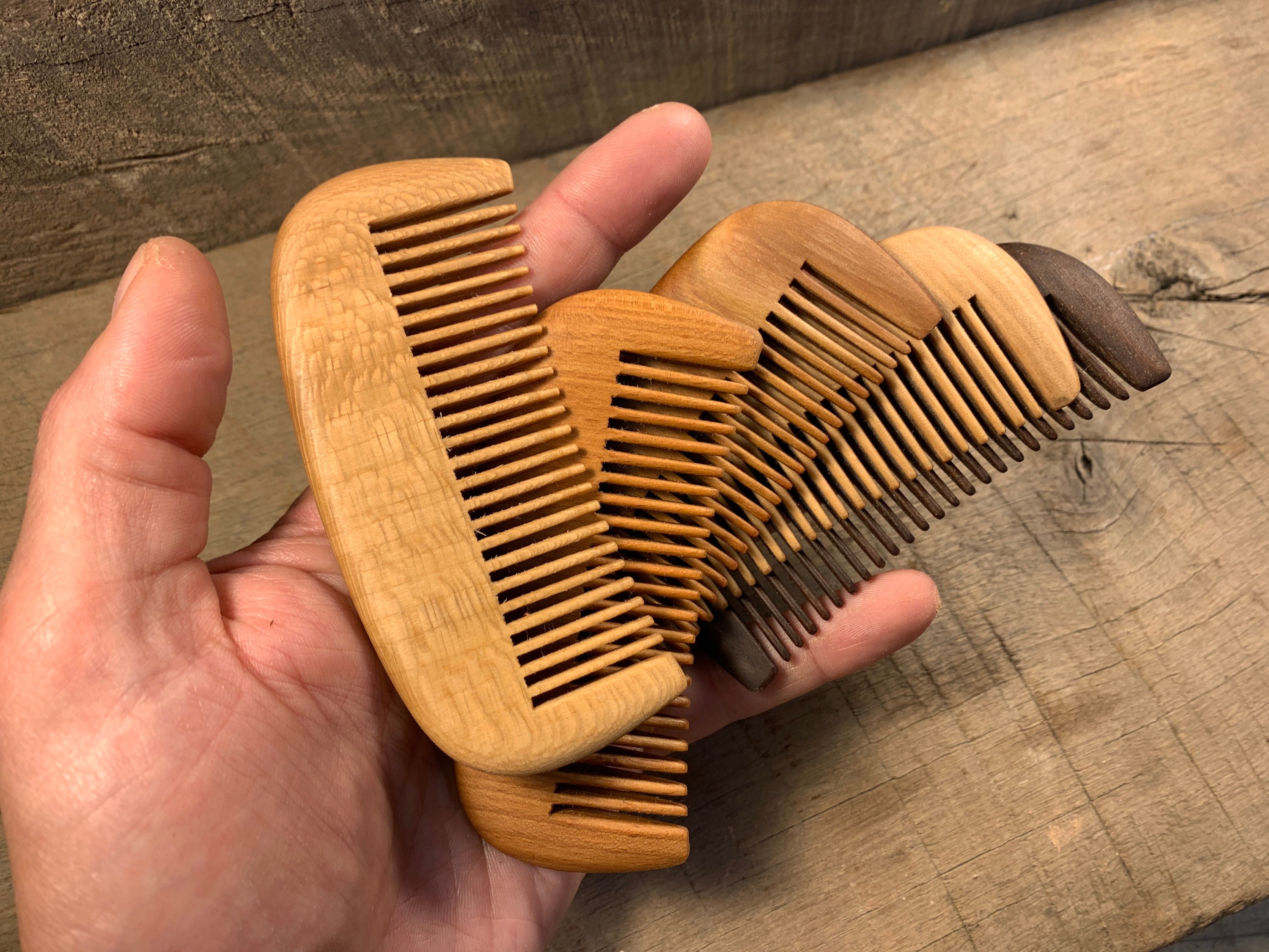 Handmade Wooden Comb FINE TEETH | Etsy