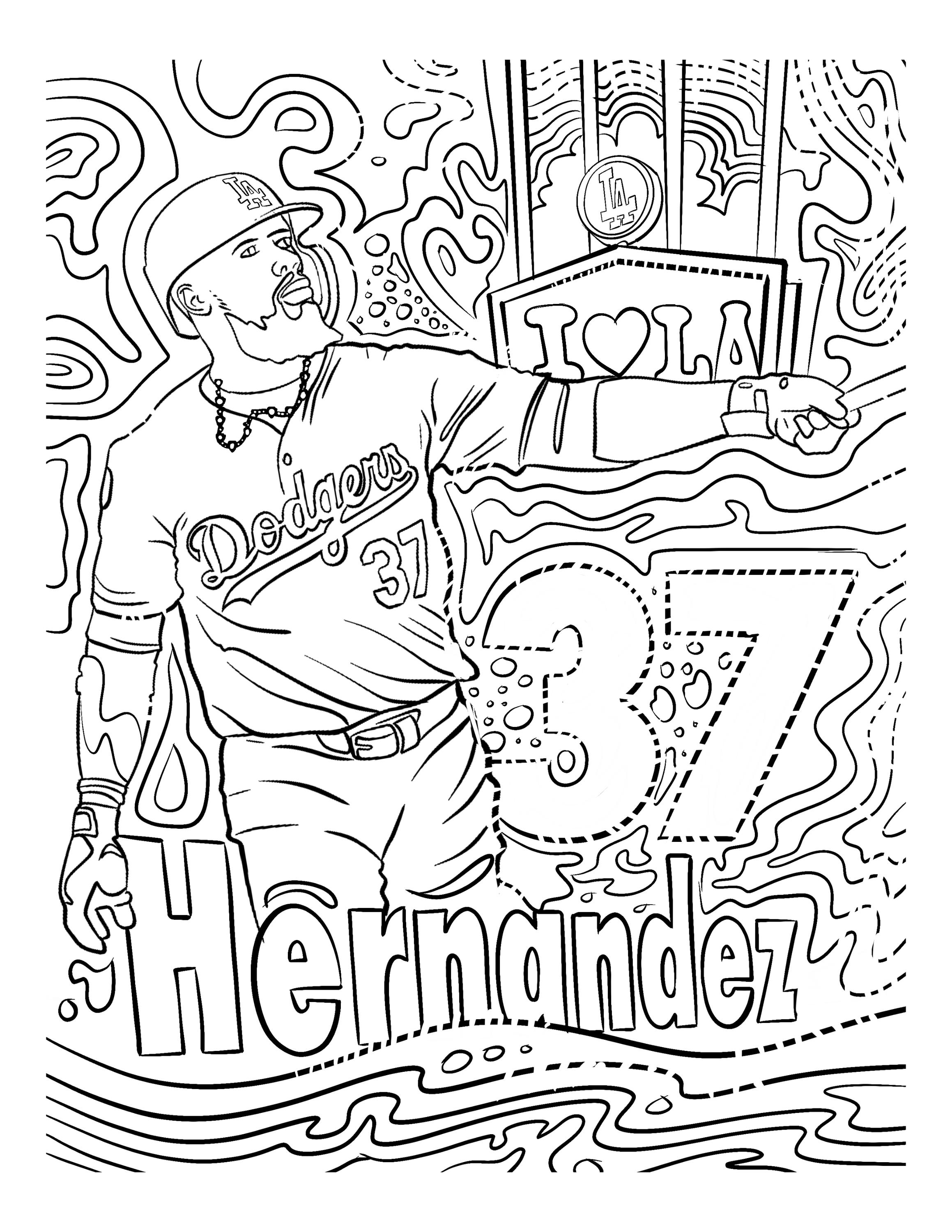 True Blue Dodger Doodles Coloring Book - Etsy