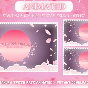 ANIMATED Kawaii Pink Sakura Overlay | Japanese Sakura Flower Theme ...