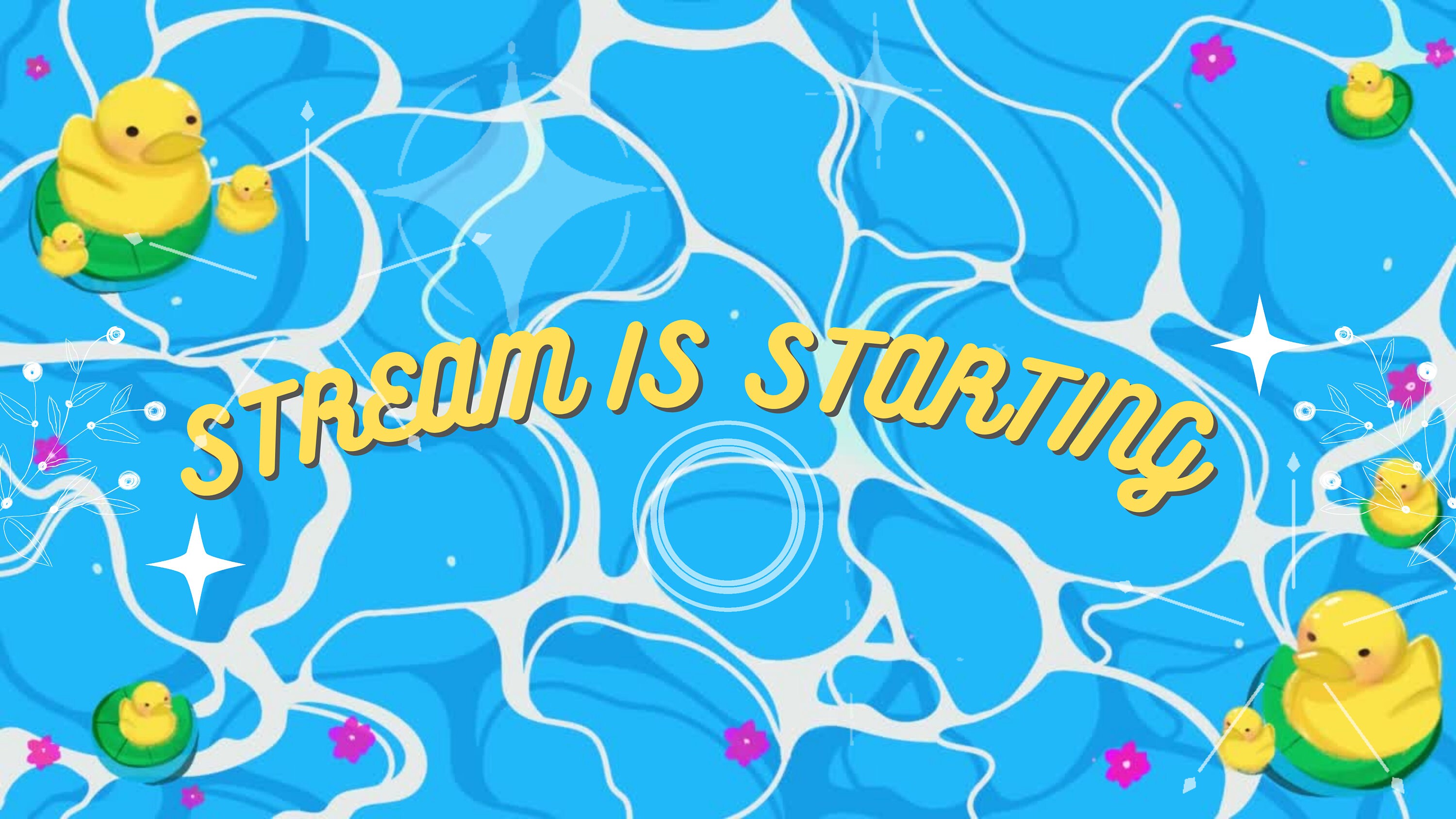 X3 Animated Twitch Cozy Kawaii Rubber Ocean Blue Ducks Screens | Twitch ...