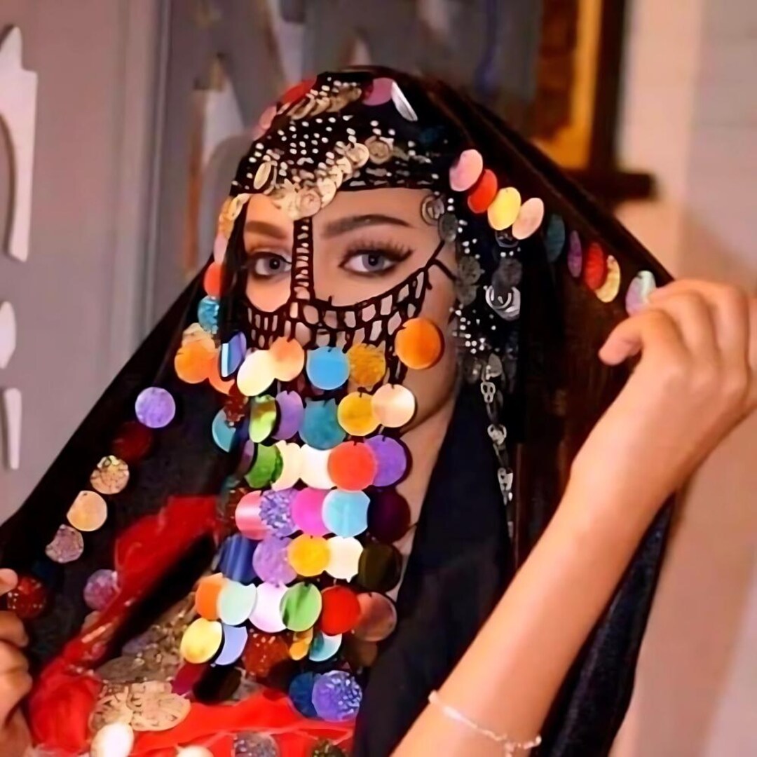 Egyptian Coins Mask,coins Face Veil, Dancing Face Mask,arabian Mask ...
