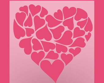 Heart stencil | Etsy