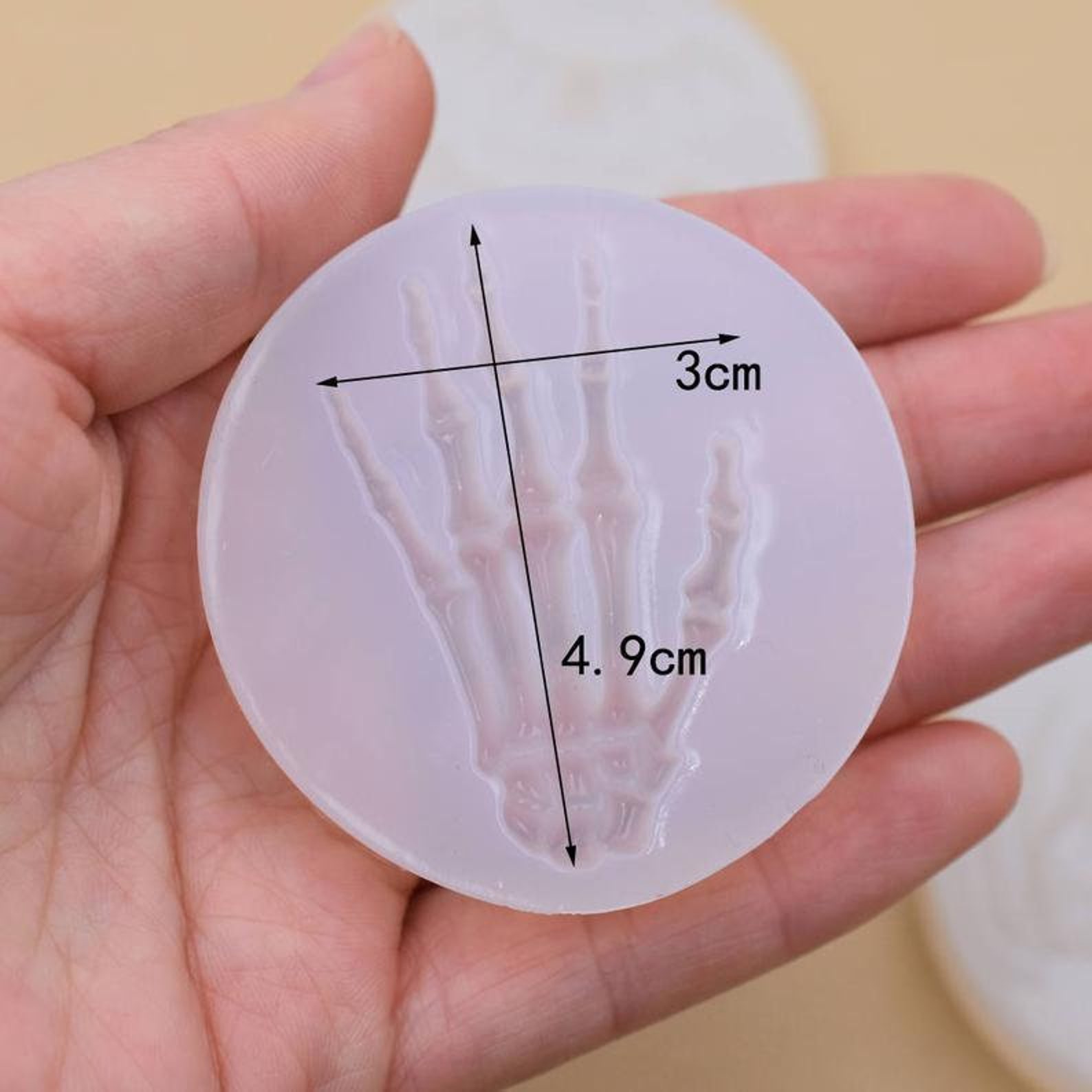 Shiny Skeleton Hand Silicone Mold, Resin, UV Resin, Resin Molds ...