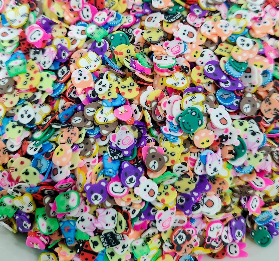 Wild Faces Clay Slices Mix Animal Face Polymer Clay Slices - Etsy