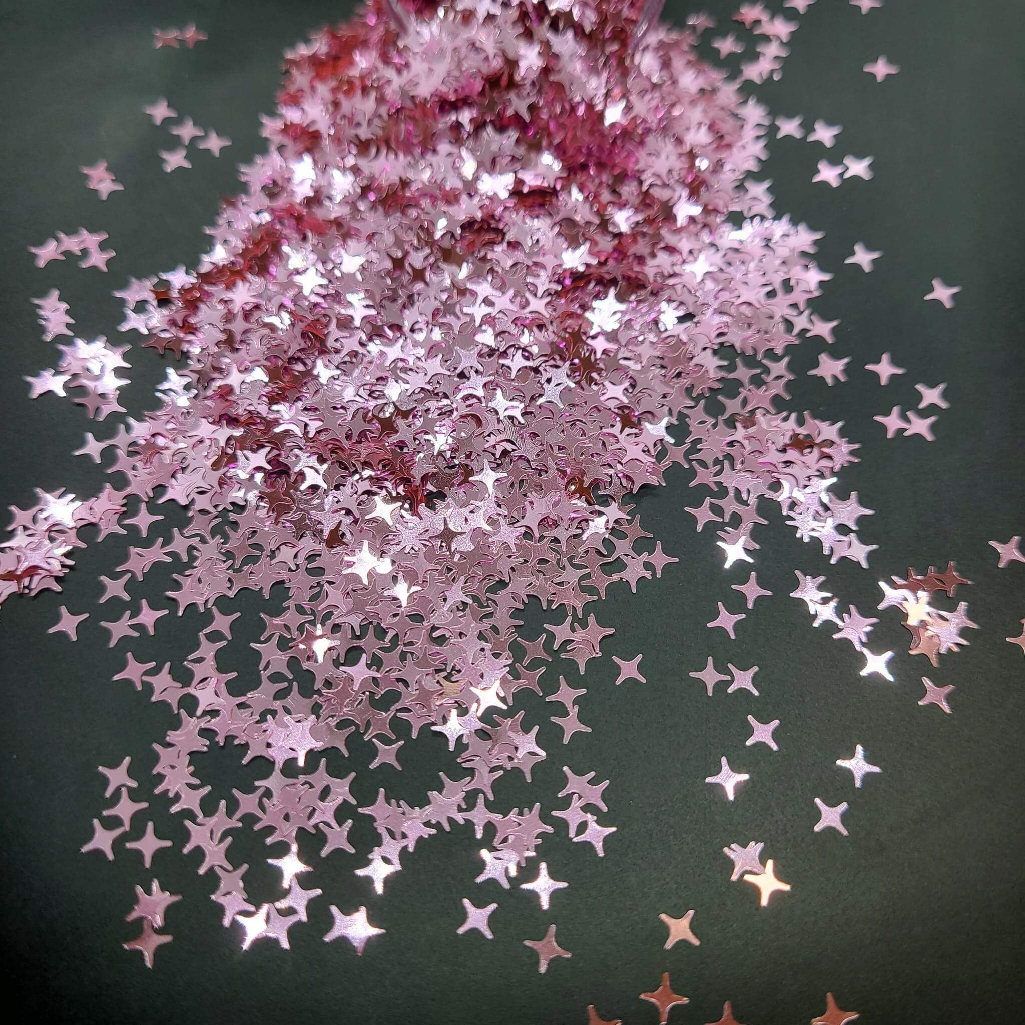 Rose Gold 4 point star shape glitter 4-Pointed Star Glitter | Etsy