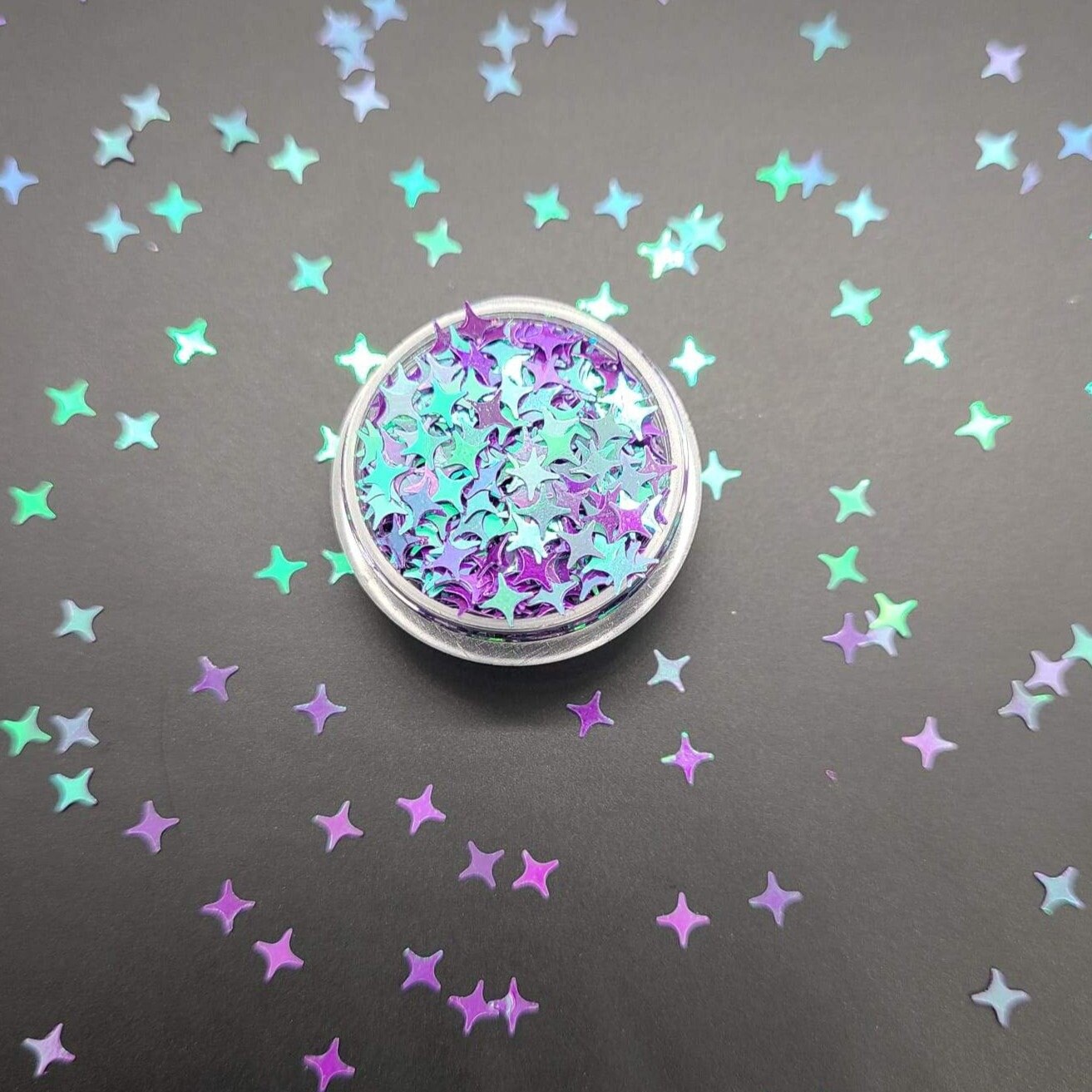 Starry Night Purple Four Point Star Glitter Astro Sparkle - Etsy