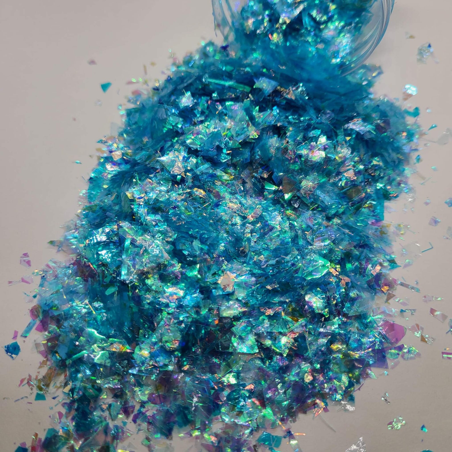 10g Light Blue Color Holographic Cellophane Glitter Resin - Etsy