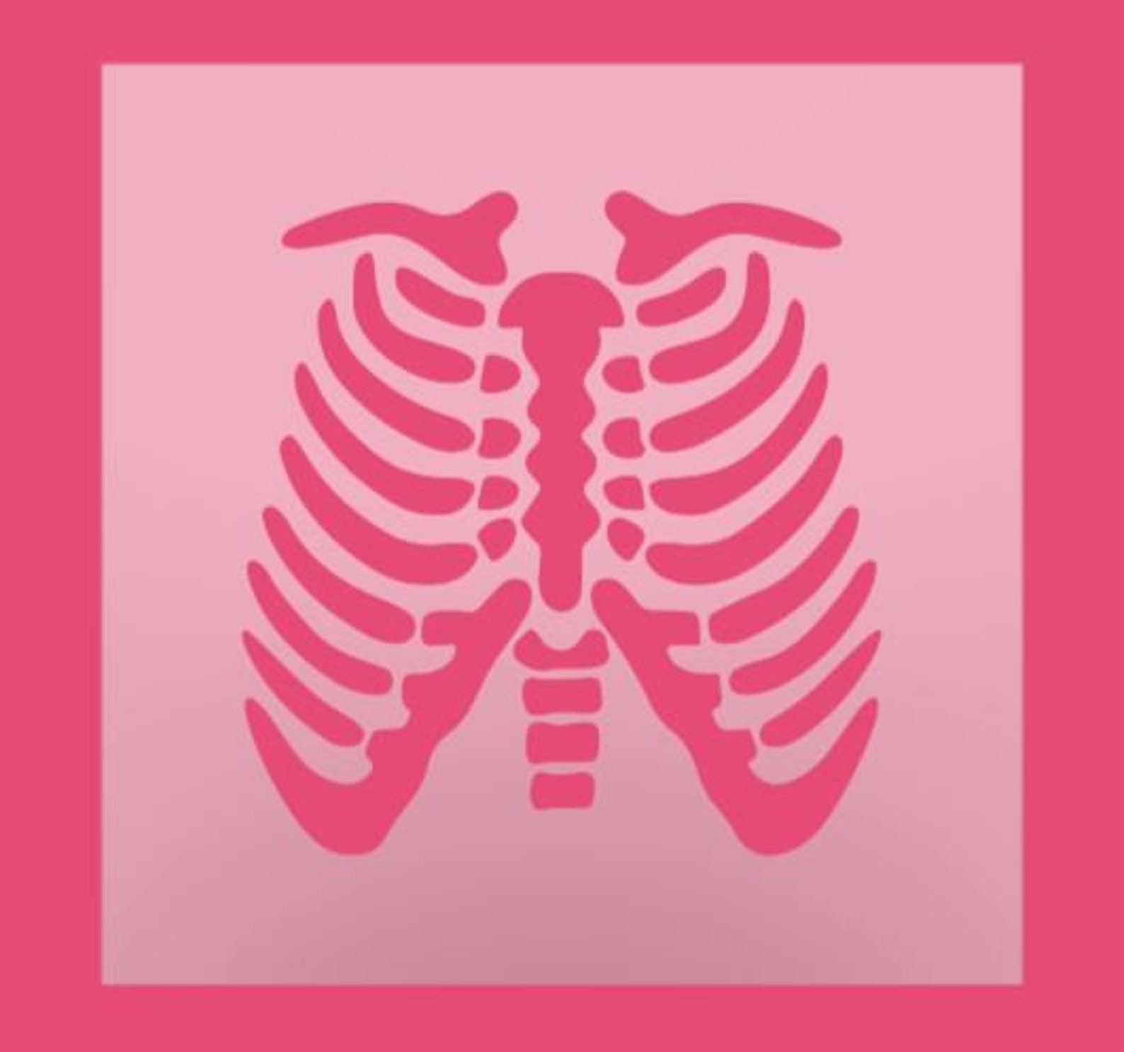 Rib Cage Stencil Rib Stencil Skeleton Stencil Ribcage Etsy