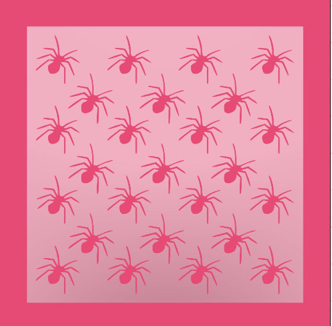 Spider Pattern Stencil - Spider Pattern - Cookie Stencil - DIY Stencil ...