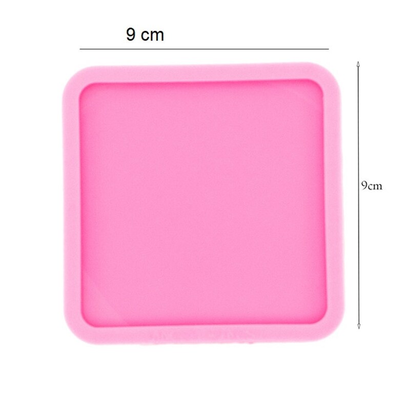 Shiny Square Silicone Coaster Mold Resin Mold Silicone | Etsy
