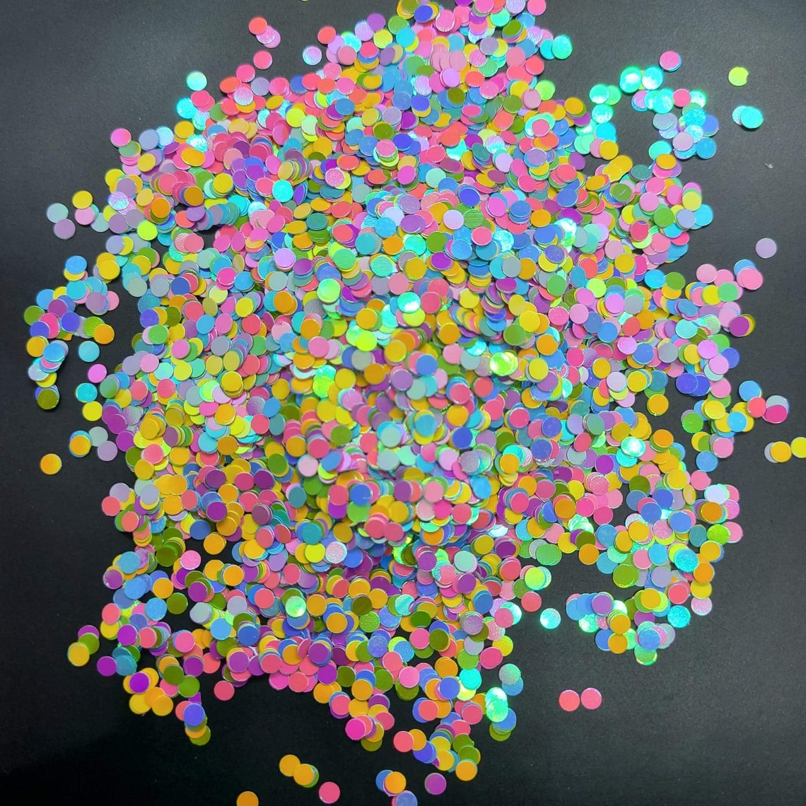 Rainbow Color Multi Dot Mix Glitter Multi Color Circle Mix - Etsy