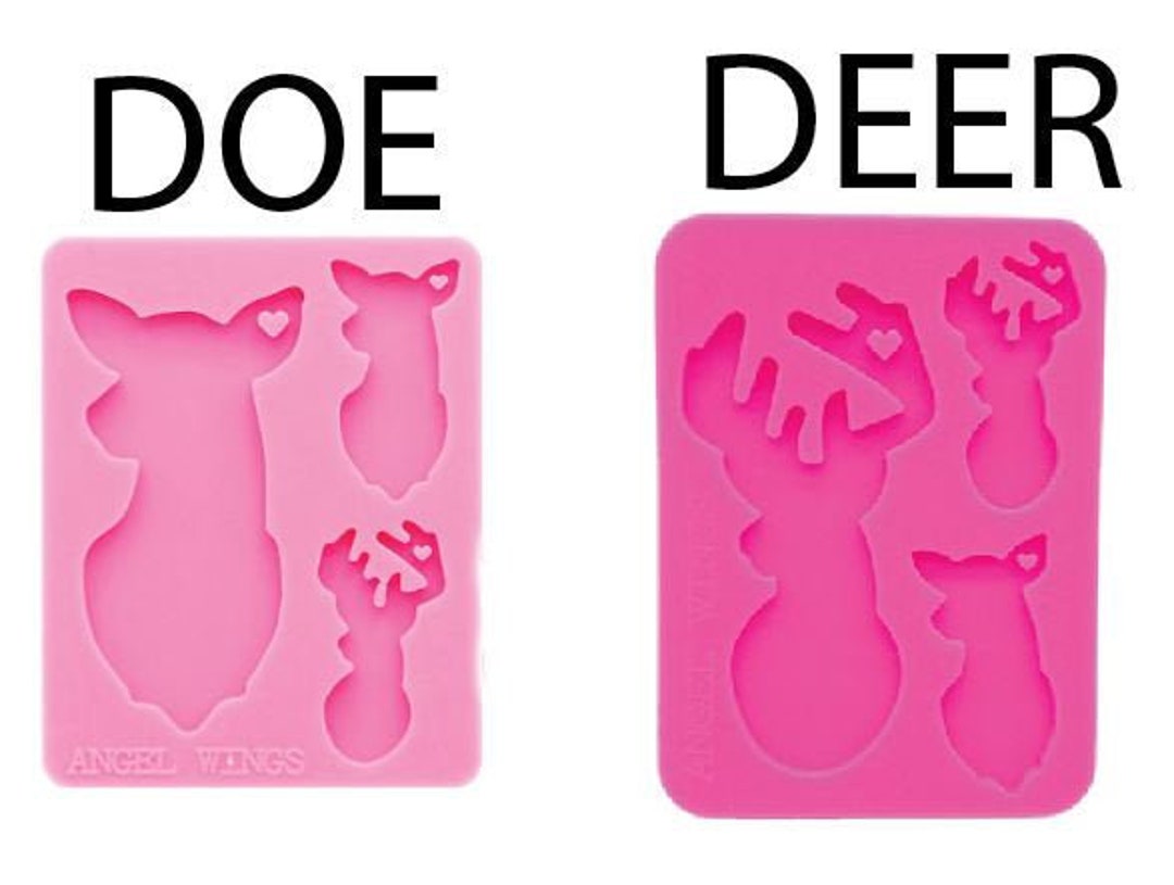 Deer Mold,deer Family Keychain Mold,deer Shape Silicone Mold,deer Mold ...