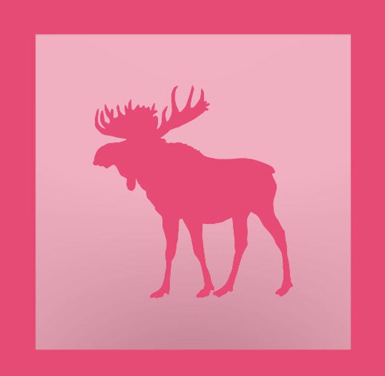 Moose Stencil: Reusable DIY Craft & Cookie Stencil - Etsy