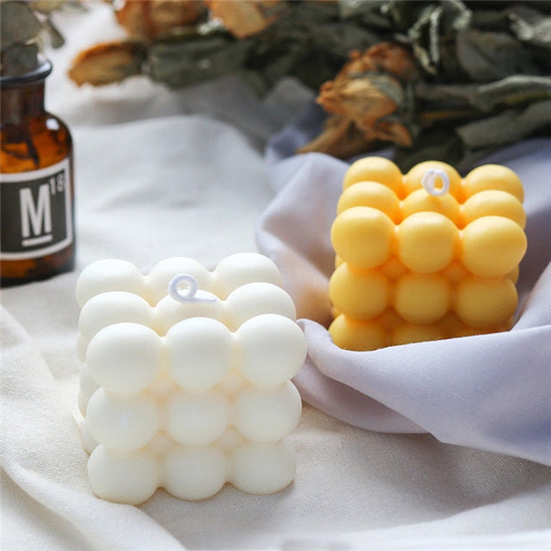 Mini Size-4 Combined Ball Shape Aroma Candle Mold, Cubic Mold, Craft ...