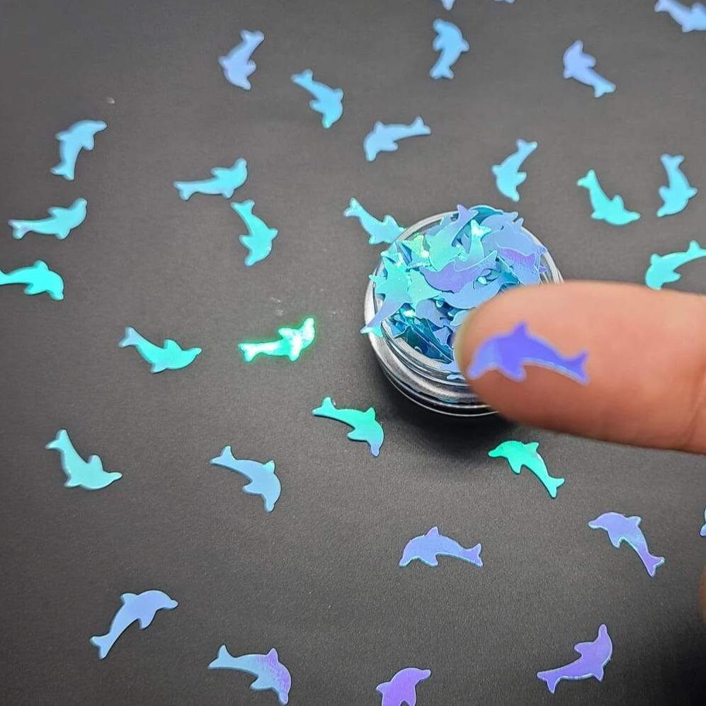 Dolphin Shape Glitter Resin glitter TumblerCraft Glitter | Etsy