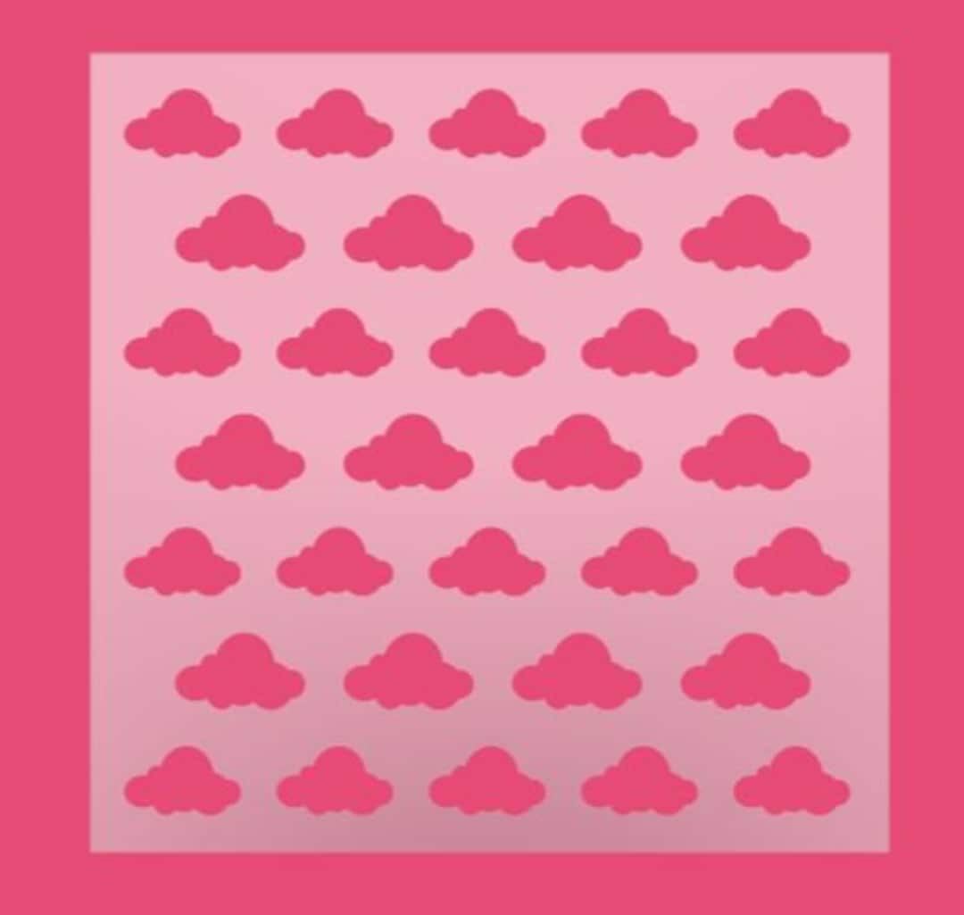 Cloud Background Stencil - Cookie Stencils - Airbrush Stencil ...