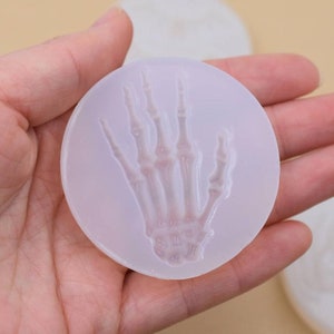 Shiny Skeleton Hand Silicone Mold, Resin, UV Resin, Resin Molds ...