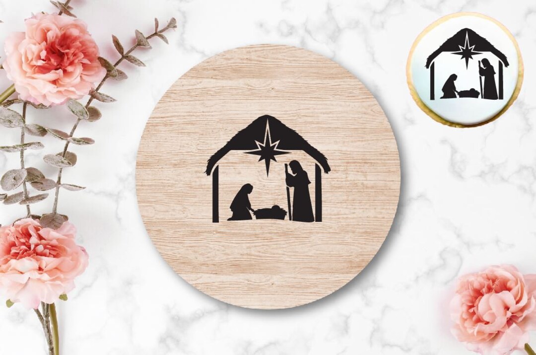 Nativity Holy Night Stencil - Stencils for Cookies - Cookie Decorating ...